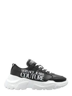 Versace Sports Shoes With Logo - Black