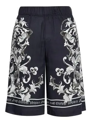 Versace Barocco Print Shorts - Black