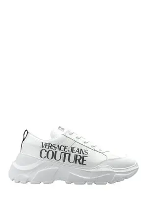 Versace Printed Logo Sneakers - White