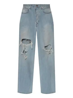 Balenciaga Jeans With Vintage Effect - Light Blue