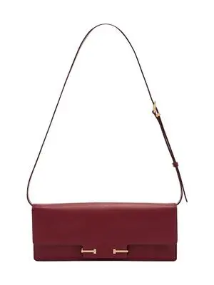 TOM FORD East-west Supple Grain Leather Shoulder Bag - Ruby Red