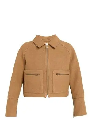 FRAME Raglan Zip-front Jacket - Camel