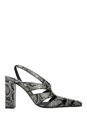 Alaïa Snakeskin Slingback Pumps - White