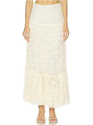 Ulla Johnson Vera Lace Maxi Skirt - Pearl