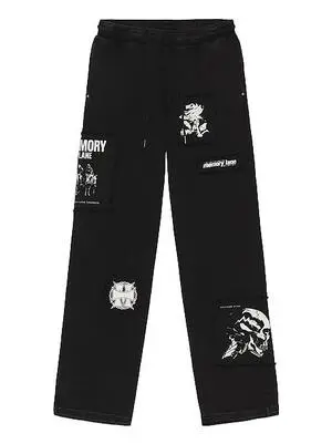 MEMORY LANE Memory Lane Patch Flyer Sweats In Black.