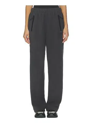SKIMS Fleece Lounge Straight Leg Pant - Ash Contrast