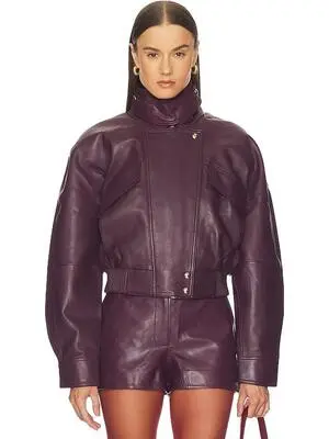 Retrofete Lykke Leather Jacket - Bordeaux