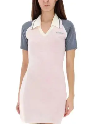 Casablanca Short-sleeve Polo Dress - Pink