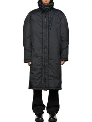 Alexander McQueen Quilted Zip Coat - Black