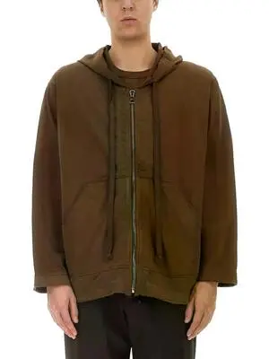 UMA WANG Zip-up Hoodie - Brown