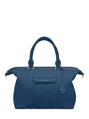 MAISON DE SABRE Large Leather Weekender Bag - Blue