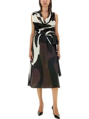 Kiton Abstract Midi Dress - Black