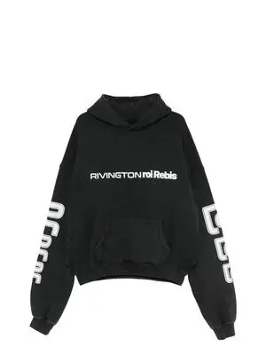 RIVINGTON ROI REBIS Logo Graphic Hoodie - Black