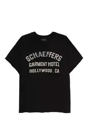 SCHAEFFER'S GARMENT HOTEL Logo T-shirt - Black