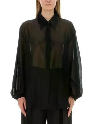 Khaite Balloon-sleeve Shirt - Black