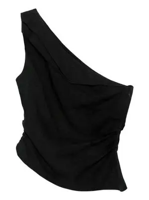 OCCLEUS August One-shoulder Top - Black