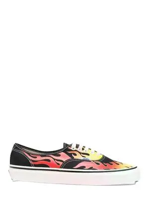 VANS Authentic 44 Dx Flame-print Sneakers - Black