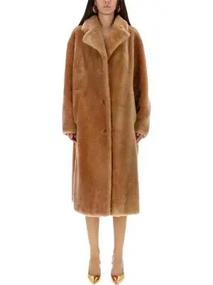 STAND STUDIO Gabriella Buttoned Wool Coat - Neutrals