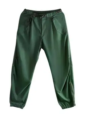 AND WANDER Belted-waist Track Pants - Green