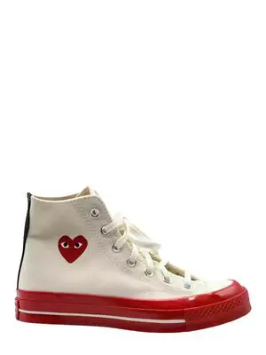 Play Comme Des Garcon X Converse Chuck 70 Sneakers - White