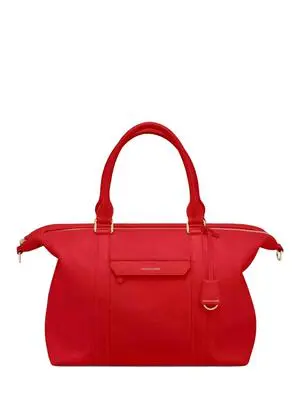 MAISON DE SABRE Large Leather Weekender - Red