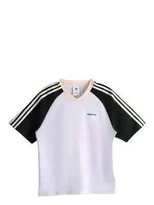 Adidas Stripe-detailing T-shirt - White