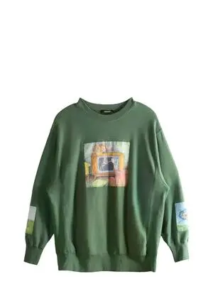 UNDERCOVERISM Graphic-print Cotton Sweatshirt - Green