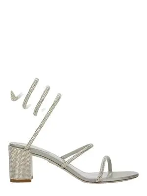 Rene Caovilla Spiral Embellished Sandals - Silver