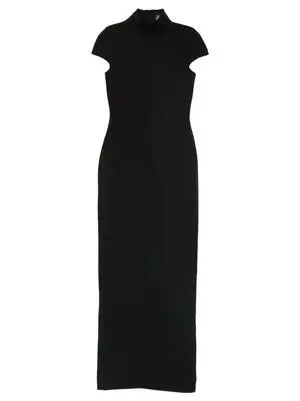 Solace London Lang High-neck Maxi Dress - Black
