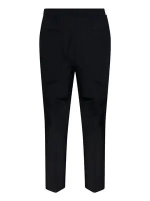ENTRE AMIS Elasticated Waist Pleated Trousers - Black