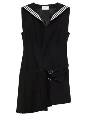 Coperni Pleated Mini Dress - Black