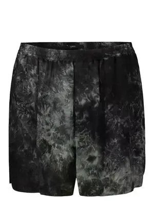 SAPIO Tie-dye Elasticated Shorts - Black
