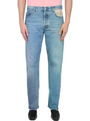Séfr Floral-panel Jeans - Blue