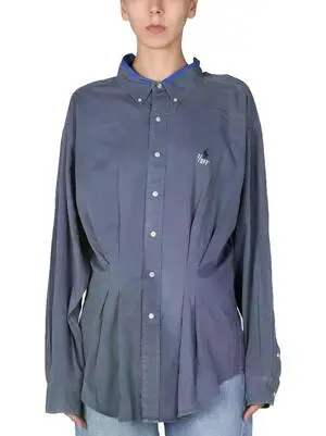 1/OFF Pleated Shirt - Blue