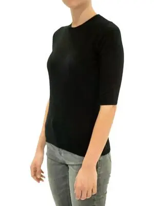 LA ROSE Cashmere T-shirt - Black
