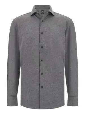 Boggi Milano Closed-collar Shirt - Grey