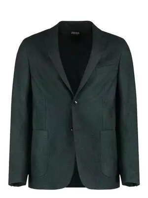 Zegna Notched-lapel Blazer - Green