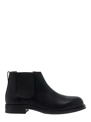 Bally Pull-Loop Leather Chelsea Boots Black