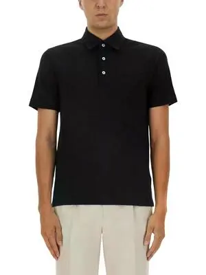 Zegna Pocket Polo Shirt - Black