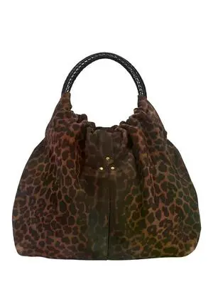 Jérôme Dreyfuss Medium Gordi Tote Bag Leopard Print - Brown