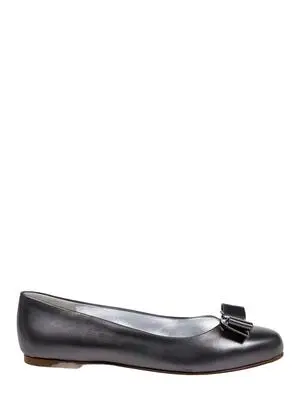 FERRAGAMO Bow-detail Ballerina Shoes - Grey