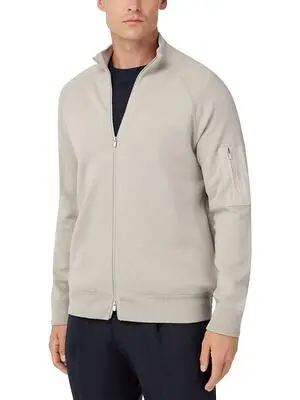Boggi Milano Merino Wool Tech Bomber Jacket - Sand