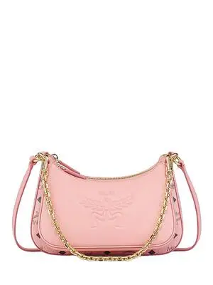 Mcm Aren Visetos Double Bag - Soft Pink