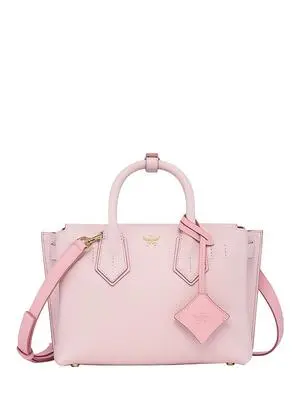 Mcm Milla Small Leather Tote - Lotus Pink
