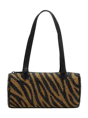 REFORMATION Aurora Embellished Shoulder Bag - Zebra