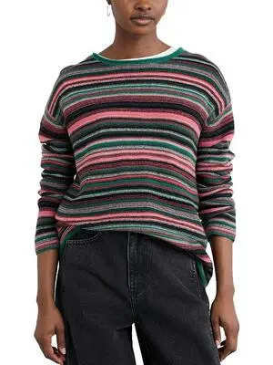 SEASALT CORNWALL Long Sleeve Sweater - Ripple Marks Squash Multi