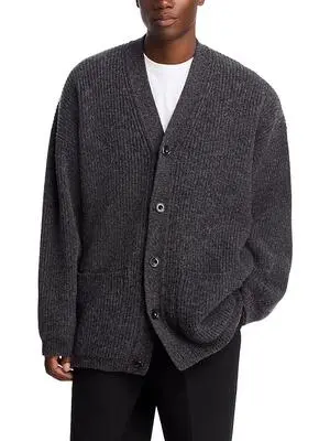 LEMAIRE Wool Cardi Cardigan - Grape Melange