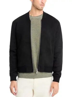 Monfrère Maverick Bomber Jacket - Suede Noir