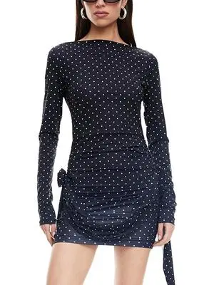 Lioness Glory Mini Dress - Onyx Polka