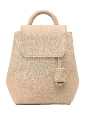 MAISON DE SABRE Leather Backpack With Magnetic Closure - Neutrals